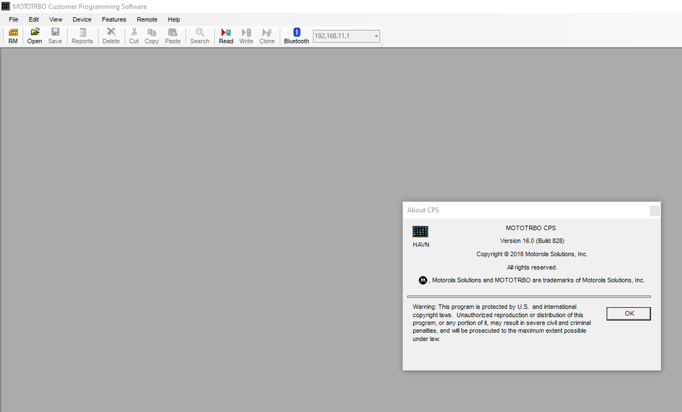 Motorola MotoTrbo Programming Software V16 CPS 2.0
