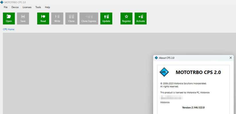 Motorola MotoTrbo Programming Software V16 CPS 2.0