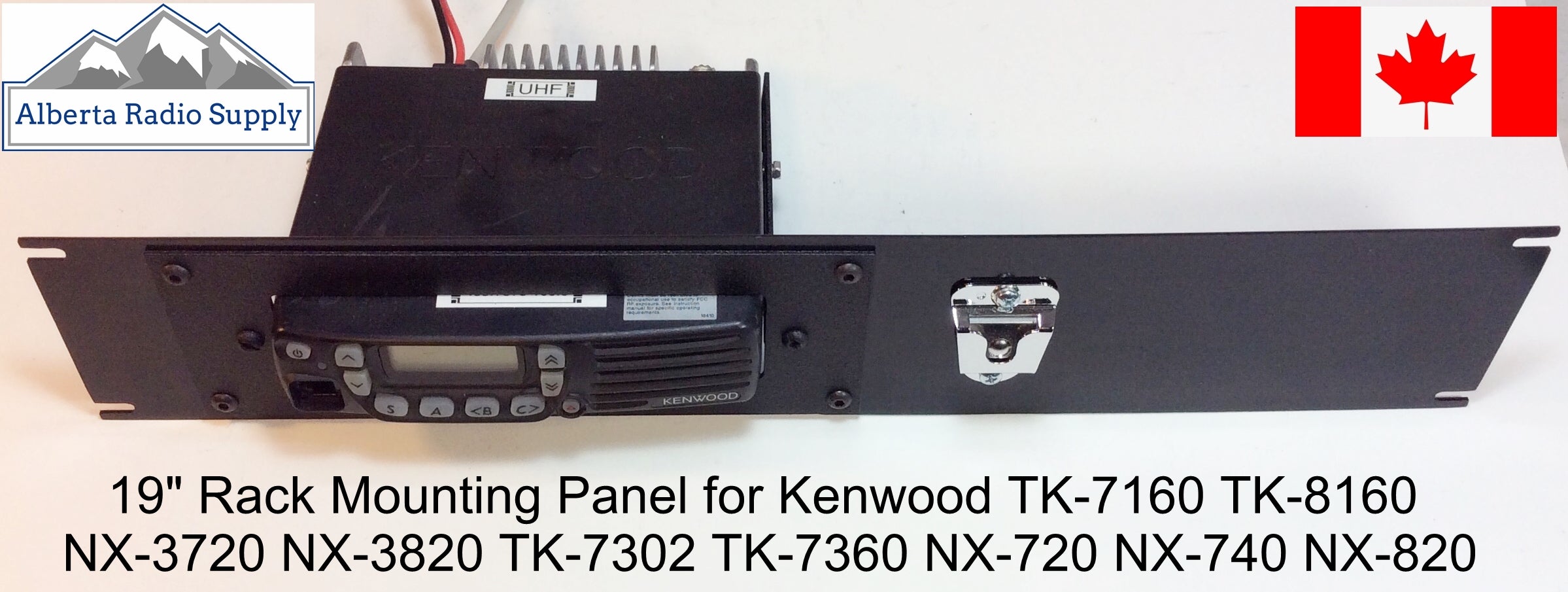19" Rack Panel for Single Radio Mounting - NO Speaker